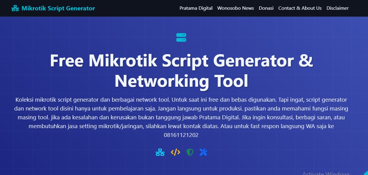 Mikrotik Script Generator | Konfigurasi Mikrotik & Tutorial Jaringan Terlengkap